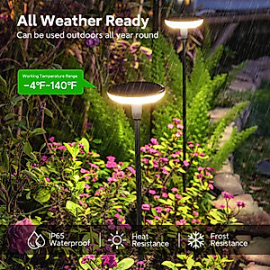 LETMY Solar Outdoor Lights Garden Decor, 6 Pack Super Bright Solar Garden Lights Outdoor Waterproof, Solar Swaying Light, Sway by Wind, Auto On/Off 34LM Outdoor Solar Lights for Yard Patio Pathway
