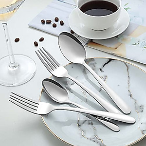 36 Pieces Dinner Forks Set (8 inch), Pleafind Forks Silverware, Stainless Steel Forks, Silverware Forks, Mirror Polished Fork Set, Small Forks for Home, Kitchen, Restaurant, Dishwasher Safe