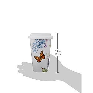 Lenox 846844 Butterfly Meadow Blue Thermal Travel Porcelain Mug