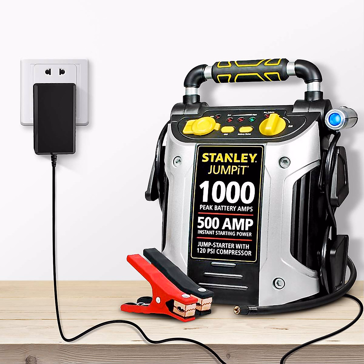 PwrON 6.6FT 13.5VDC 1A AC Adapter Compatible with Stanley J5C09 J312 J45TK Jump Starter, Stanley FATMAX 700 Peak 350 AMP J7CSR J7CS Jump Starter, Peak 300 450 600 700 Amp Jump Starter Power Station