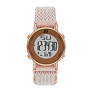 Skechers Women's Magnolia Digital Chronograph Watch, Color: Rose Gold, Blush (Model: SR268)