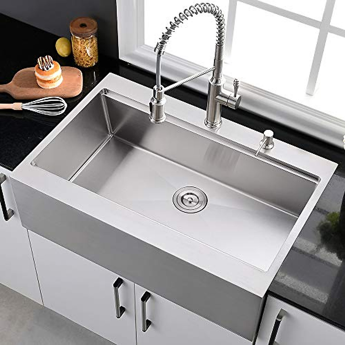 33 Drop In Farmhouse Kitchen Sink Stainless Steel-SOMRXO 33×22 Topmount Workstation Kitchen Sink 16 Gauge Stainless Steel Kitchen Sink Farmhouse Sink 10 Inch Deep Single Bowl Farm Sinks