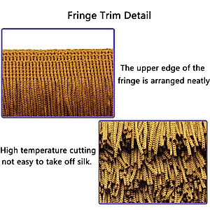 Dortrue 10 Yards of 8" Brown Fringe Trim Tassel Sewing Trim for Clothes Accessories Latin Wedding Dress DIY Lamp Shade Decoration