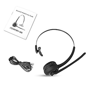 TURN RAISE Truck Headset, Wireless Headphone with Mic, Over-The-Head Driver Headset, Noise Cancel Cell Phone Wireless Headset, Suit for Office Truck Skype