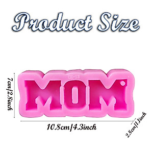 Silicone Mom Letter Mould DIY Chocolate Cupcake Cake Muffin Baking Mold for Best Mom Mother's Day Celabration Holiday Party Making Cake Balls, Muffins, Cupcakes, and Candies