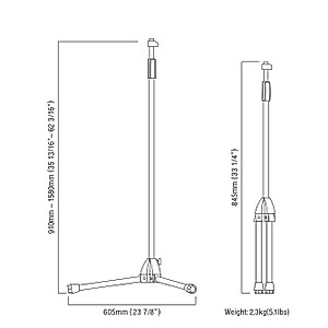 Tama MS450BK Straight Stand, Black