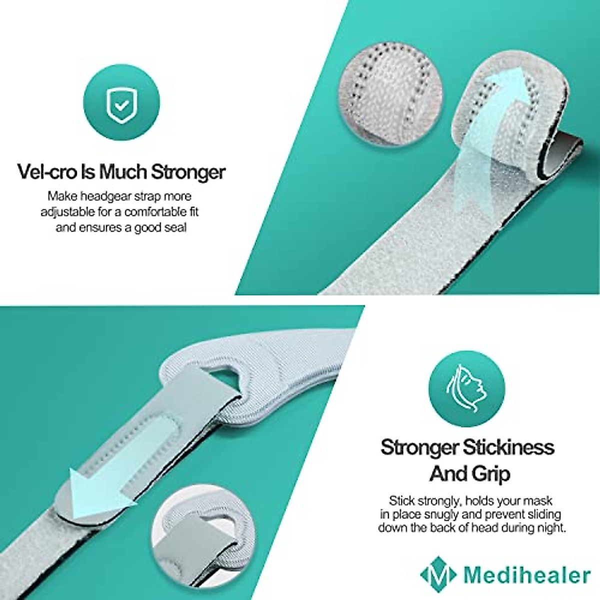 2PCS CPAP Headgear and Frame for W.I.S.P - Include Headgear Replacement and Fabric Frame, Snugly Fit &Effectively Reducing Air Leaks, No Clips, Great Value Supplies by Medihealer