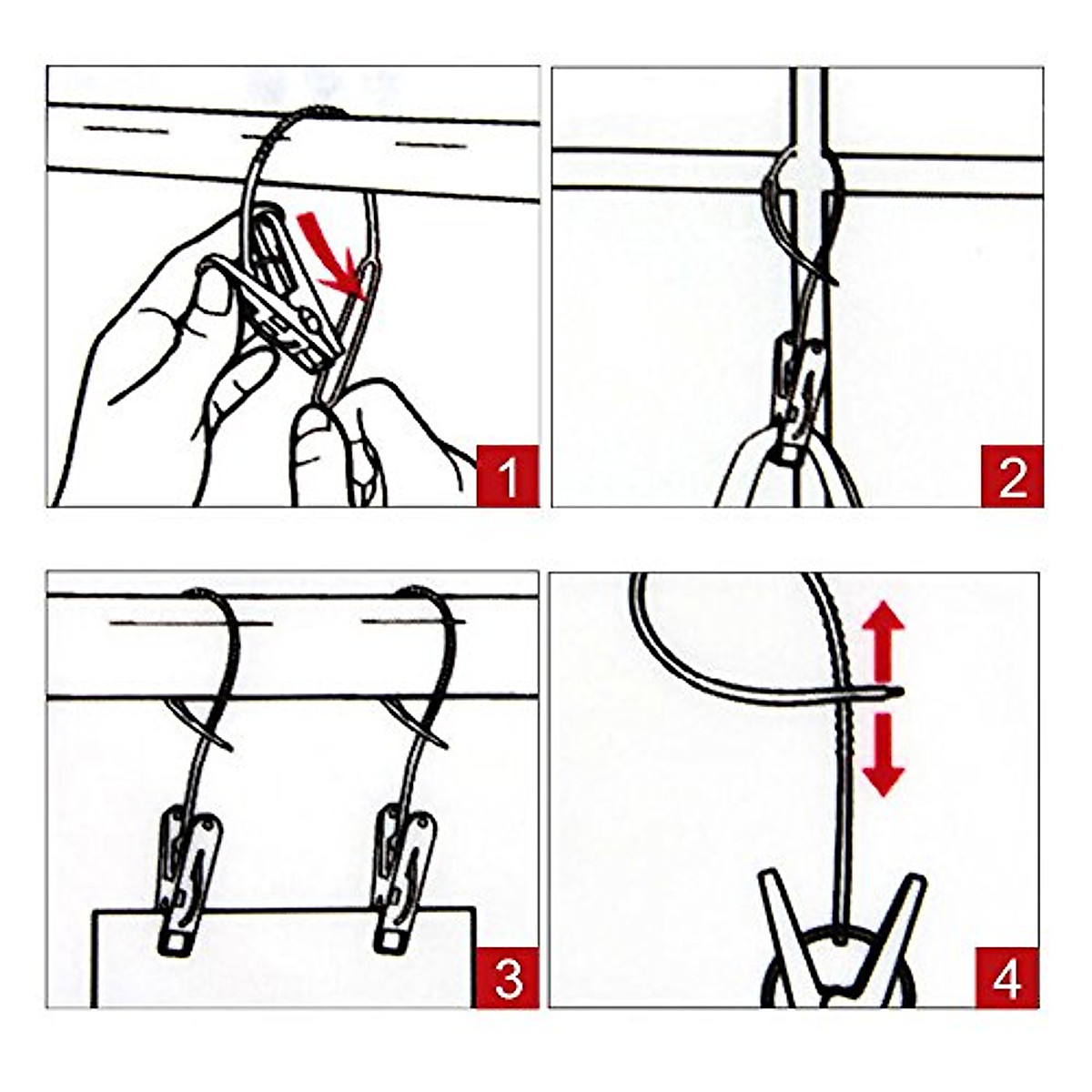 JCBIZ 24Pcs Clothes Peg Clip Pins,Multicolor Rope Clip Hanging Clothes line Windproof Hanger Sock Clothes Drying Peg PP Plastic Clips Hooks