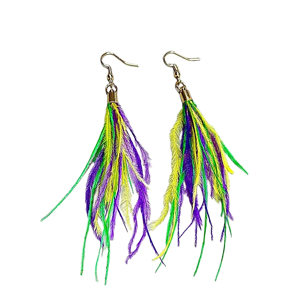 Mardi Gras Dangle Earrings for Women,Mardi Gras Accessory Carnival Parade Party Favors Gifts (D)