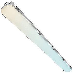 LUXRITE 4FT Vapor Tight LED Light Fixture, 34/38/45W, 3 Color Selectable 3500K-5000K, 4658/5092/5895 Lumens, IP65 Vapor Proof Light Fixture, Dimmable, 4 Foot Outdoor Shop Light, DLC, UL Listed