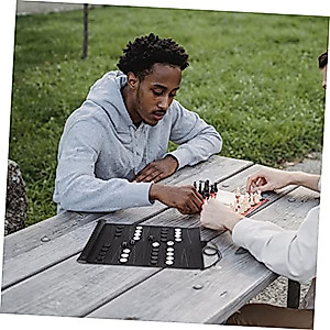 3 Pcs Backgammon Board Travel Backgammon Portable Chess Travel Chess Board Folding Chess Board Set Chess Game Board Set Beginner Chess Board Portable Backgammon Board Chess Supply