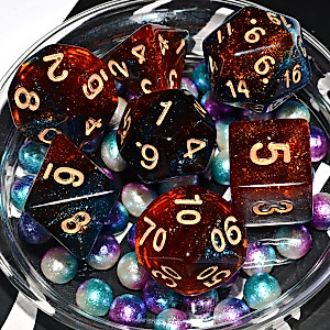 Galaxy Dice Set| Blue Red DND Dice Set for Board Game