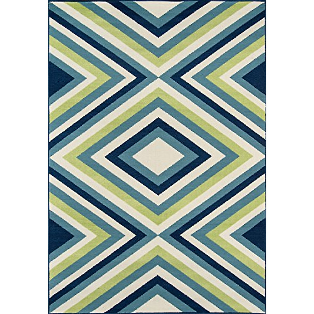 Momeni Rugs , Baja Collection Contemporary Indoor & Outdoor Area Rug, Easy to Clean, UV protected & Fade Resistant, 5'3" x 7'6", Multicolor