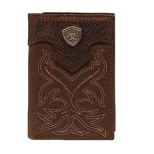 ARIAT Men's Boot Embroidery Tri-Fold Tan