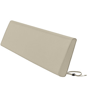 Favoyard Outdoor Bench Cushion 48 x 16 Inch Waterproof Patio Furniture Cushions Seat Cushion/Back Cushion Dual Purpose 3-Year Color Fastness Garden Sofa Settee Couch Swing Lumbar Pads, Beige