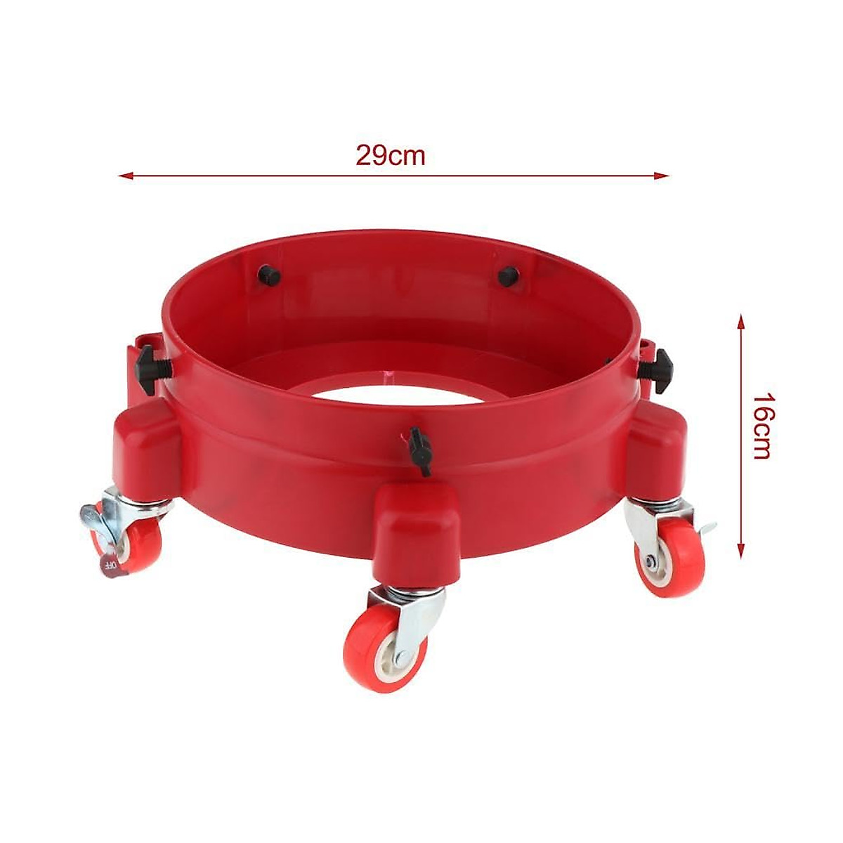 MagiDeal Car Wash Bucket Dolly Rolling Bucket Dolly Heavy Duty Wear Resistance Round Automotive Accessory for Painting Assistance