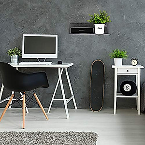 8 Pieces Acrylic Floating Shelves, 12 Inch Acrylic Wall Mounted Hanging Shelf Acrylic Bookshelf with 5 Meters Nano Double Sided Tape for Bedroom, Gaming Room, Living Room, Bathroom, Office (Clear)