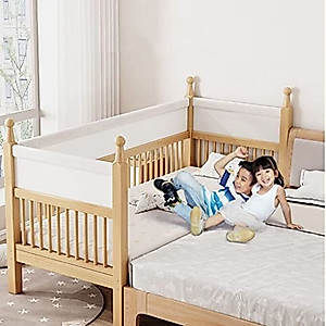 Wooden Bed, Solid Wood Bed Frame Wood Slat Support Widened Splicing Bed, Bed Sleeper for Adults, Kids, Teenagers (Size : 150x80x40cm)