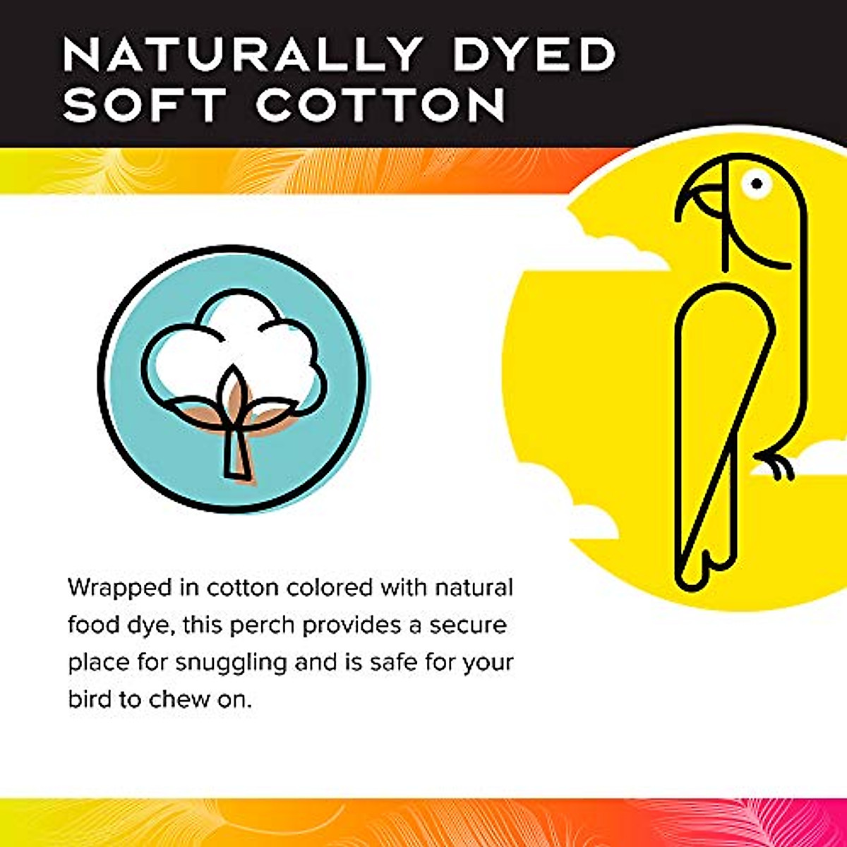 Paradise Toys Cotton Preening Ring, Medium, 12 x 8 inches