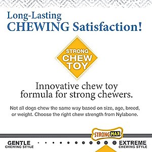 Nylabone Dog, Puppy Gourmet Style Strong Chew Toy Wishbone Peanut Butter Small/Regular (1 Count)