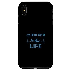 iPhone XS Max Helicopter Pilot Aviation Chopper Life Men Funny Heli Pilot Case