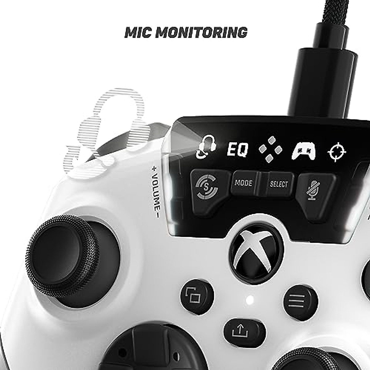 Turtle Beach Recon Controller Wired Game Controller Officially Licensed for Xbox Series X, Xbox Series S, Xbox One & Windows - Audio Enhancements, Remappable Buttons, Superhuman Hearing – White