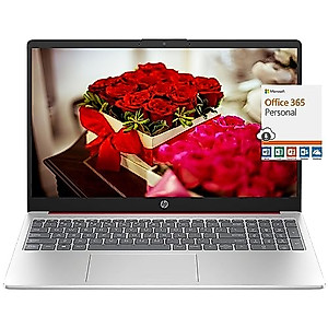 HP Flagship 15.6 HD Laptop Computer, Intel Quad-Core Pentium N200 (Beat i5-8250U), 8GB RAM, 128GB SSD, WiFi, Webcam, Fast Charge, HDMI, 1 Year Microsoft Office 365, Win 11, w/GM Accessory, Red