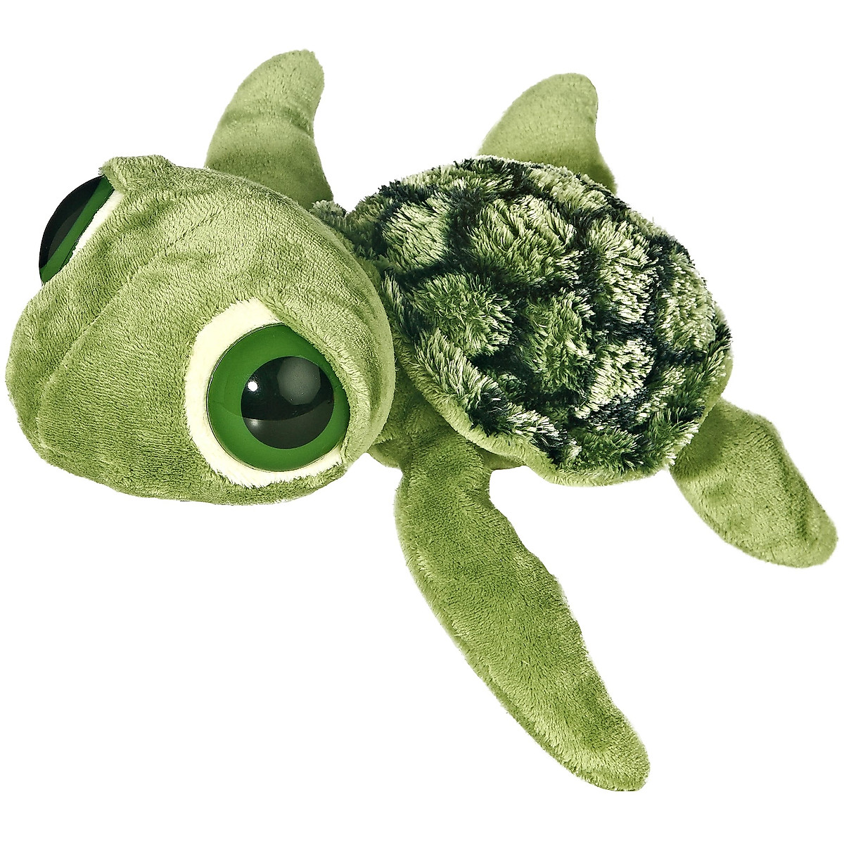 Aurora® Enchanting Dreamy Eyes™ Slide Sea Turtle Stuffed Animal - Captivating Gaze - Aesthetic Appeal - Green 10 Inches