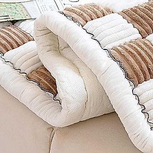 Dog Sofa Bed Pet Products Furniture - Large Plaid Square Pet Mat Bed with Funny Fuzzy Couch Cover - Protect Your Couch with This Coloured Pet Couch Cover on