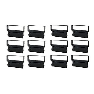 SuppliesMAX Compatible Replacement for Citizen DP-600/650/CBM-710/750/iDP-3516/3530/4540 Black/Red P.O.S. Printer Ribbons (12/PK) (IR-61RB_12PK)