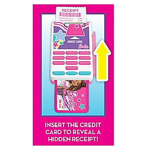 Barbie Trendy Cash Register with Sounds, Pretend Money, and Credit Card Reader, 9 Piece Playset, Kids Toys for Ages 3 Up by Just Play