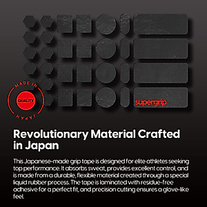 Pulsar Gaming Gears SUPERGRIP Pre-Cut 1 Universal Griptape Pre-Laminated Sweat Absorbing High Performance Universal Anti Slip Mouse Grip Tape Ultra-Thin 0.5mm (0.02in)
