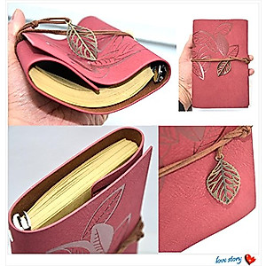 Refillable Notebook Journals,FREUDE A6 Leather Bound Travel Diary Art Drawing Sketchbook Journals to Write in for Women,Best Gift for Teens Girls and Boys