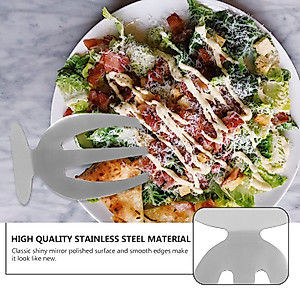 Luxshiny Salad Spoons 1pc Wooden Salad Hands Pasta Salad Server Hands Salad Hands Stainless Steel Salad Hands for Serving Pooper Scooper Metal Tools Mixers Kitchen Tool Manual Set