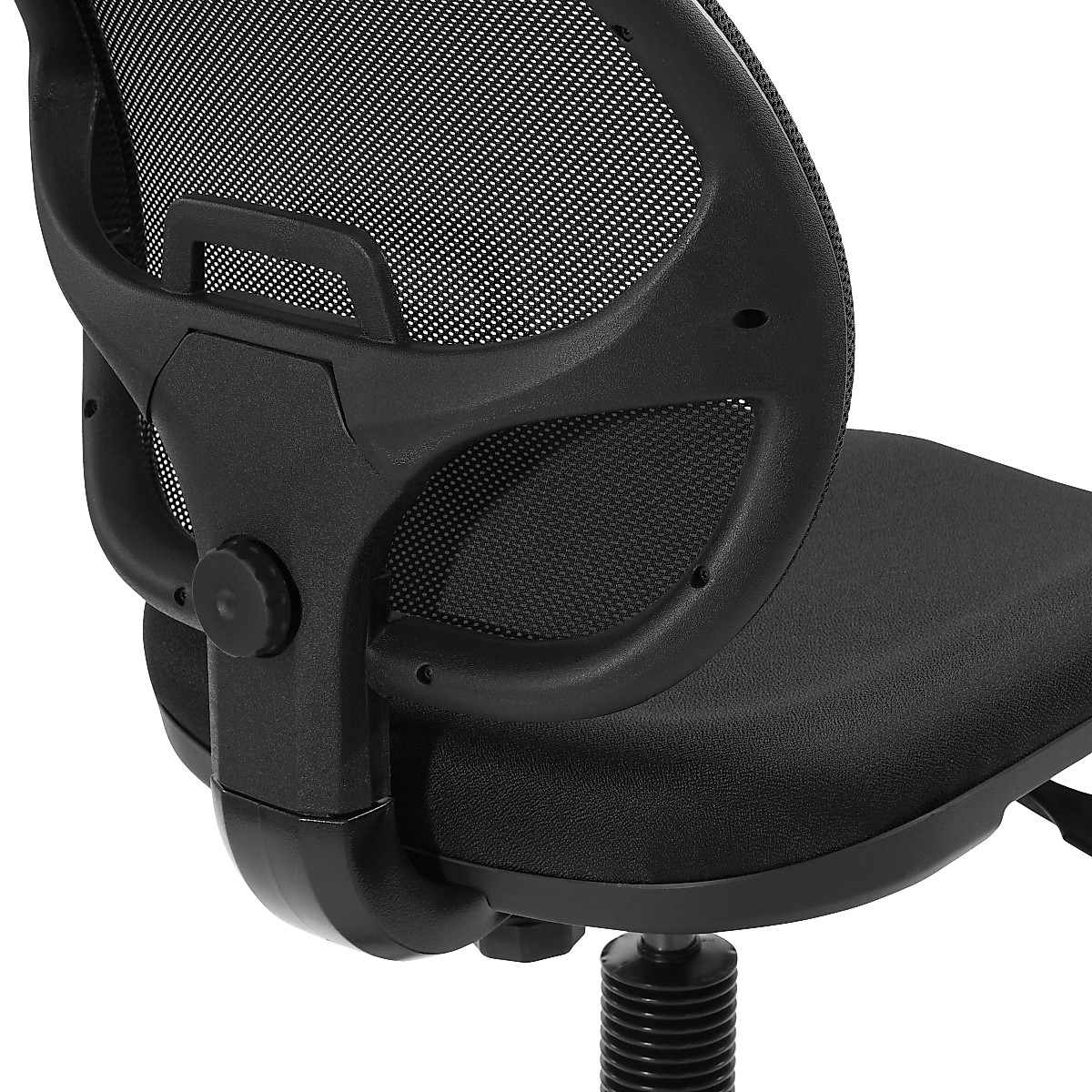 Office Star DC Series Deluxe Breathable Mesh Back Ergonomic Drafting Chair with Lumbar Support and Adjustable Footring, Black Fabric