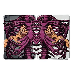 Cute Skeleton Bird Pattern Case Compatible with All Generations iPad Air Pro Mini 5 6 11 inch 12.9 10.9 10.2 9.7 7.9 Plastic Fabric Cover Slim Smart Stand SN1030 (8.3" Mini 6th gen)