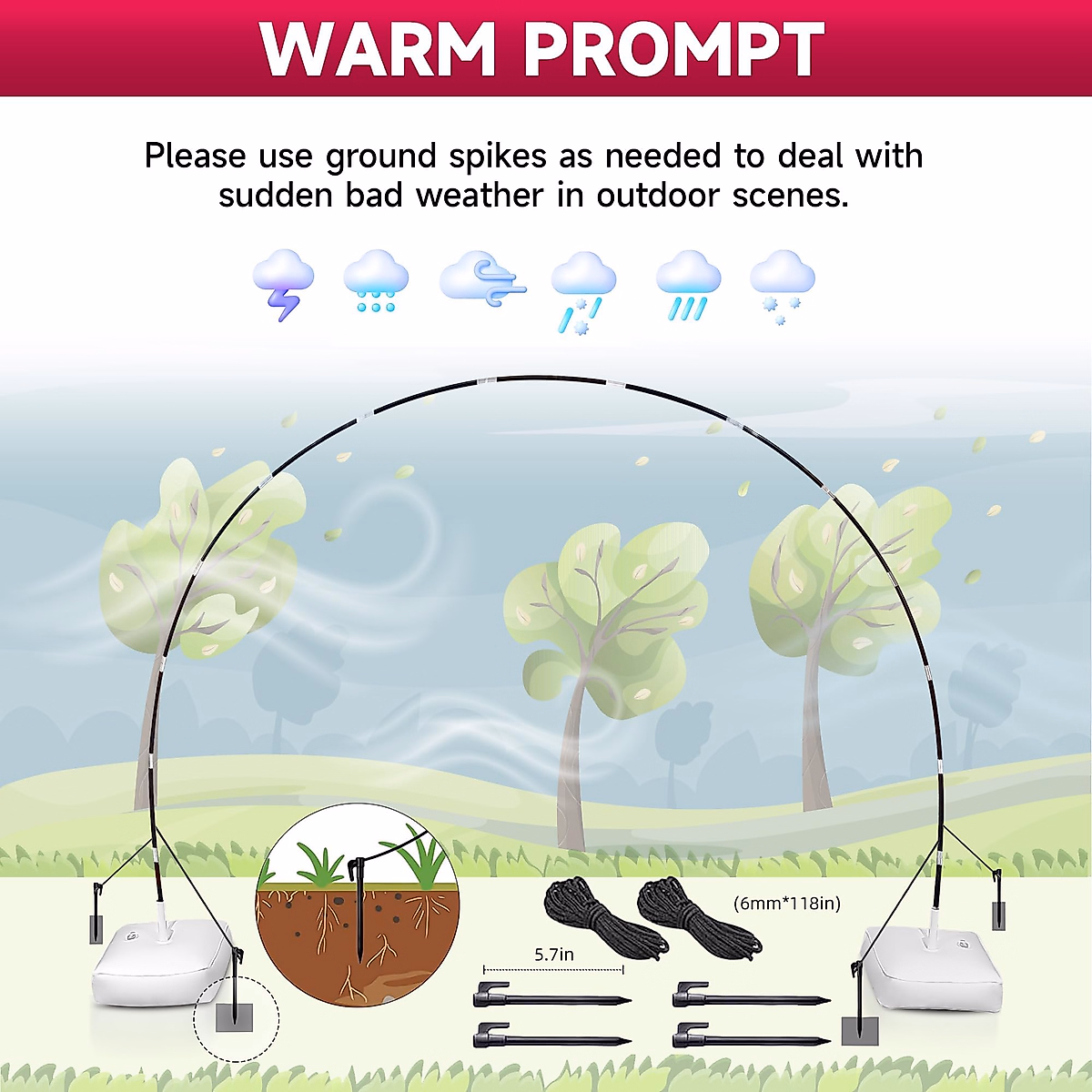 Round Backdrop Stand Circle Backdrop Stand Circle Balloon Arch Frame Kit for Circle Wedding Arch Flower Ring Stand Party Background Decoration…… (9x10FT)