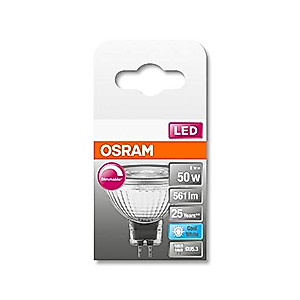 OSRAM Pack of 10 x Spot LED Reflector Lamp | Base: GU5.3 | Cool White | 4000 K | 8 W | Replacement for 50 W | LED Superstar MR16 12 V