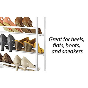Whitmor Over The Door Shoe Rack, 36 Pair, White