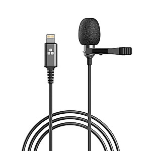GALVANOX USB-C Microphone, Clip On Lavalier Omnidirectional Mic (Lightning)