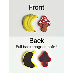 VLOOK Fridge Magnets for Toddlers Soft Rubber Safety Magnets for Kids Children Magnets Baby Magnetic Toys Educational Gift (Fruit)