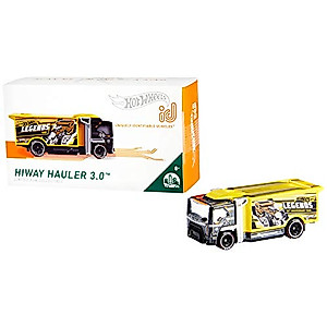 ​Hot Wheels id Vehicle​​ HiWay Hauler 3.0 with Embedded NFC Chip, Uniquely Identifiable, 1:64 Scale, for Kids Ages 8 Years and Older