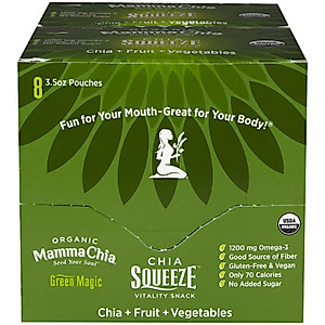 Mamma Chia Squeeze Packs - Green Magic - 3.5 OZ - 16 pk