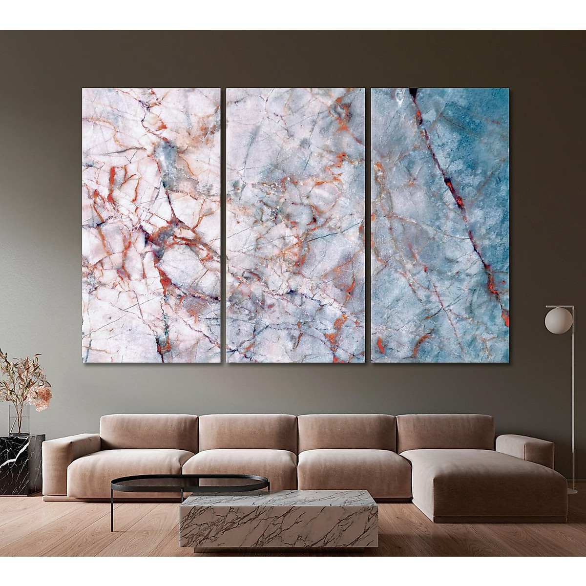 Abstract Natural Stone Pattern Canvas Print 1 Panel / 36x24 inches