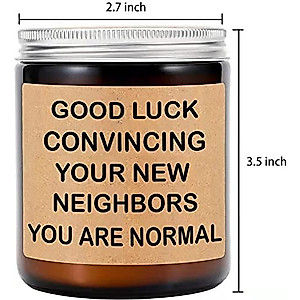 Funny Housewarming Gift, SUVEUS Fruity Scented Candles, House Warming Presents for New House, Funny Gifts for Friends, Highly Scented Long Lasting Natural Soy Jar Candle (7oz)