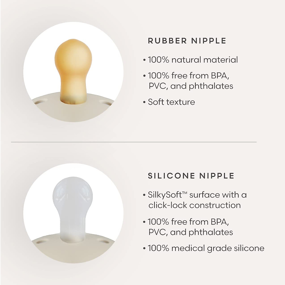 FRIGG Daisy Natural Rubber Baby Pacifier | Made in Denmark | BPA-Free (Chamomile/Peach Bronze, 0-6 Months) 2-Pack