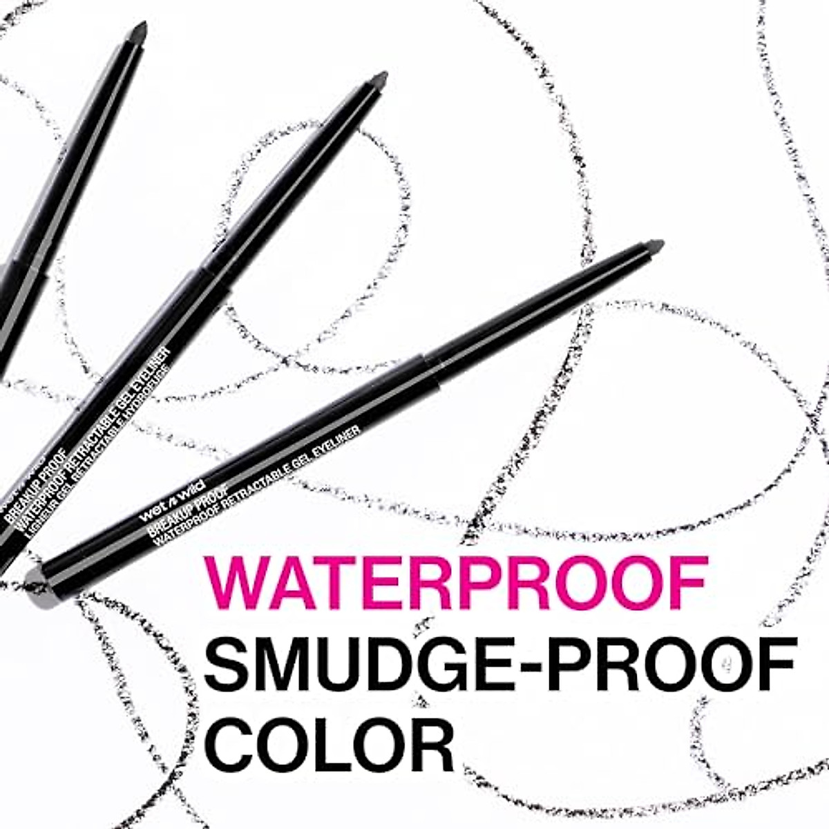 wet n wild Mega Last Breakup Proof Retractable Eyeliner - Waterproof 16-Hour Long-Lasting Wear, Cruelty-Free & Vegan - Dark Brown