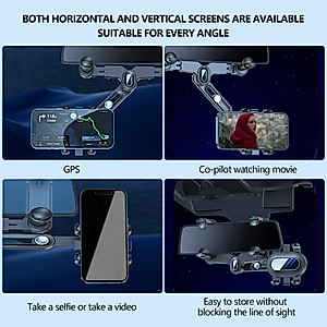 Turcee Car Rearview Mirror Navigation Phone Holder,[2022 New Upgraded ] Car Phone Holder,360°Rotatable and Retractable Car Phone Holder,for with iPhone Samsung Galaxy All Smartphones & Cars