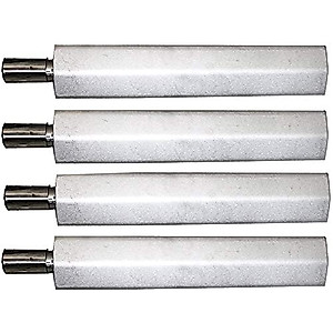 GRILLJOB Upgraded 4PC Heavy Duty Cast Stainless Steel BBQ Grill Burners Replacement Parts for Premium Gas Grills from Bull, Cal Flame Aussie Blaze CharBroil Jenn AIR NEXGRILL Thermos Turbo Grills