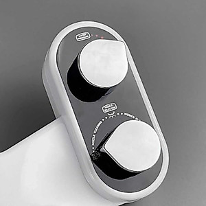 BIDETØASIS Bidet Double-Nozzle Non-Electric Bidet for Toilet, with Front and Rear Washing Functions as Well as a self-Cleaning Mechanism. Adjustable Water Pressure. Easy to Install. (Black)